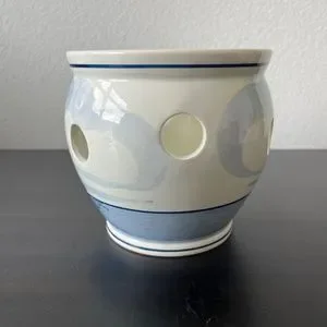 Delft | Accents | Handpainted Delft Holland Crocus Bowl Planter ...